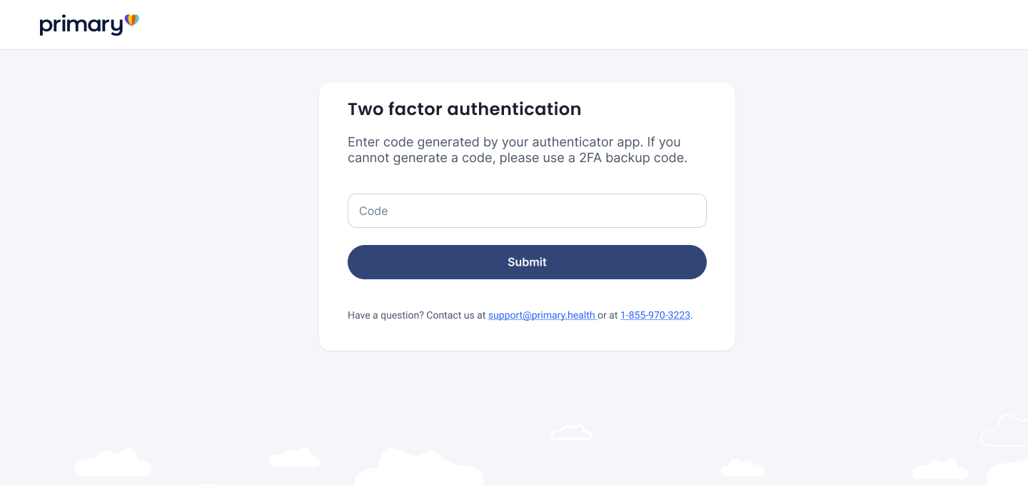 Multi-Factor Authentication - Primary Health