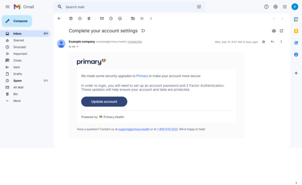Multi-Factor Authentication - Primary Health