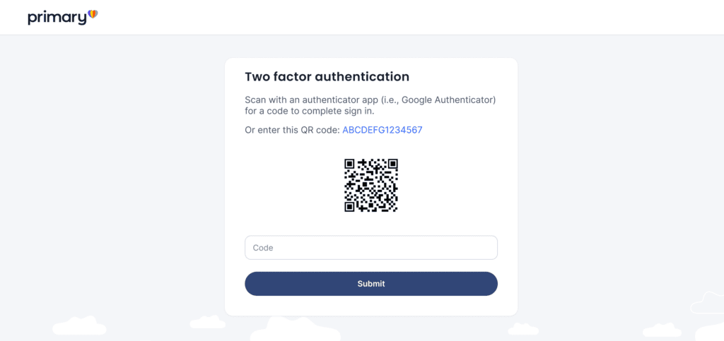 Multi-Factor Authentication - Primary Health