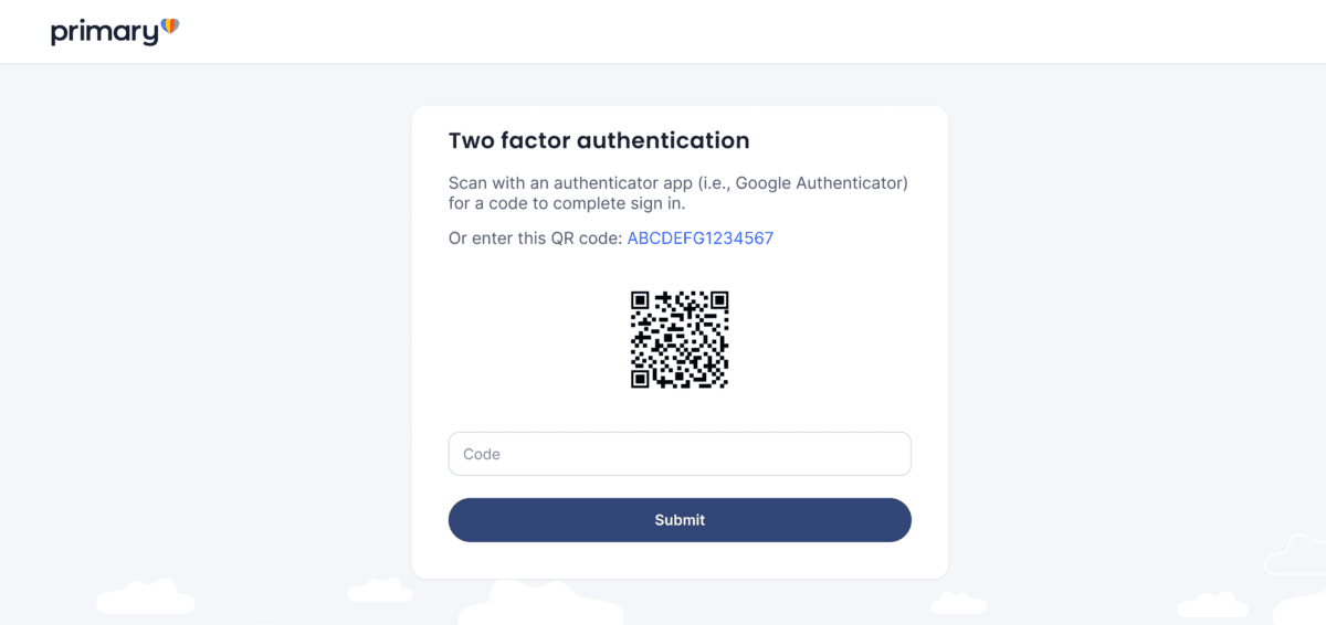 Multi-Factor Authentication - Primary Health