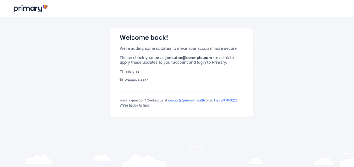 Multi-Factor Authentication - Primary Health