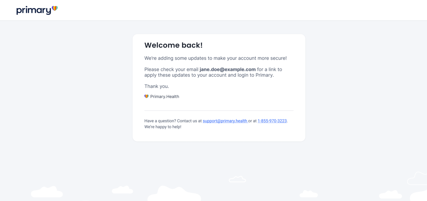 Multi-Factor Authentication - Primary Health